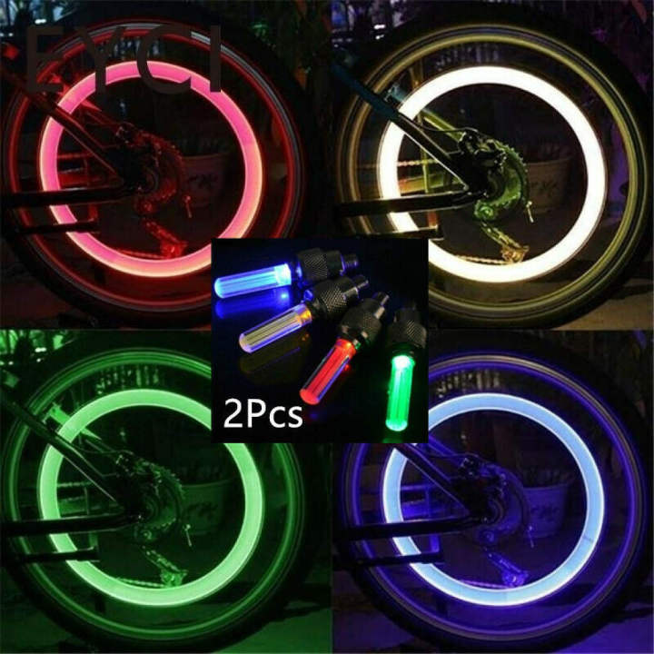 Led Wheel Gas Nozzle Valve Glow Stick Light For Bike / Car / Motorcycle ...