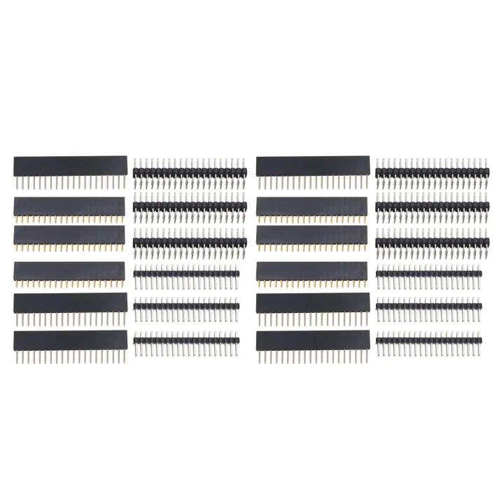 TWEXQNY 24PCS 40 Pin GPIO Header Kit 20X2 Pins Right Angle GPIO Header ...