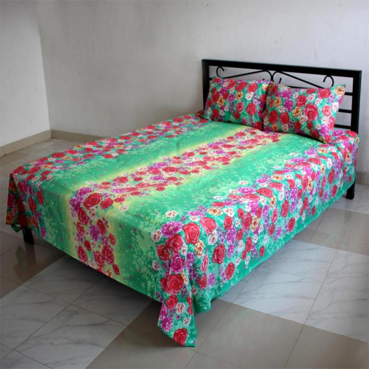 Double Size Bed Sheet 3 Piece Set | Daraz.com.bd