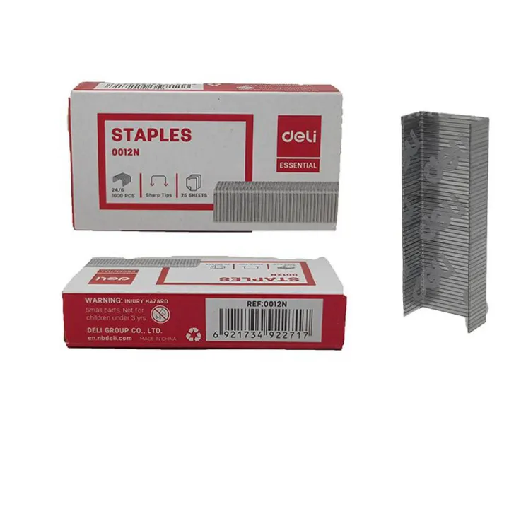 Deli Stapler pin (24/6) 0012N 25 Sheets 1 Packet | Daraz.com.bd