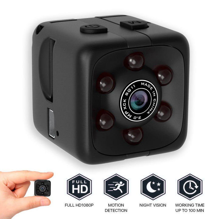 1080P Portable Cube Camera Mini Security Camera Night Vision Motion ...