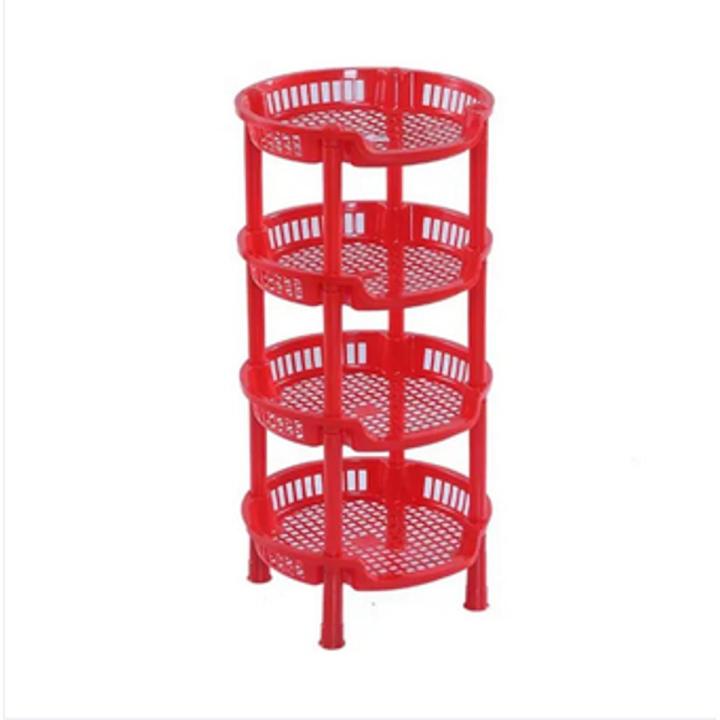 4 Step Round Rack Pearl Pink 4 step vegetable Rack | Daraz.com.bd