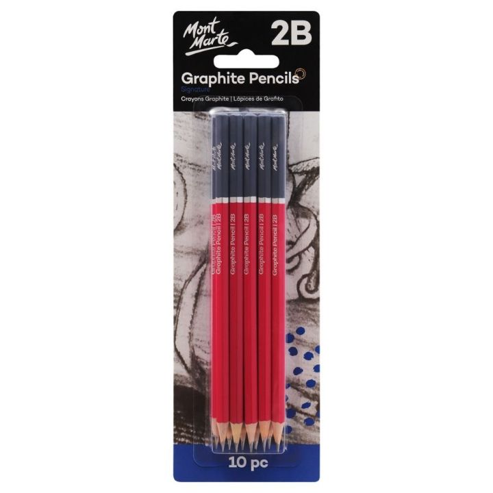 Mont marte Graphite Pencils 2B Signature 10pc | Daraz.com.bd