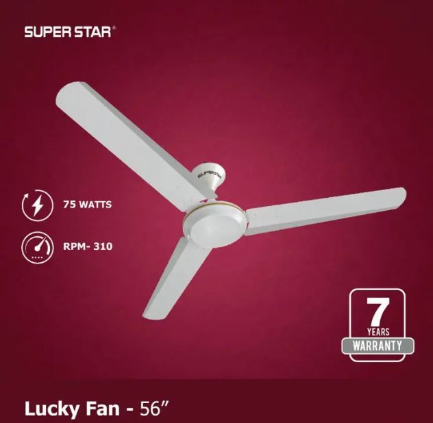 Super Star Lucky Ceiling Fan- 56 Inch | Daraz.com.bd