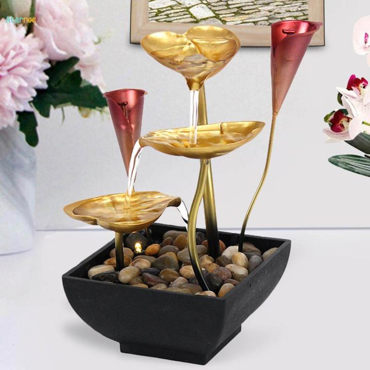 Tabletop Water Fountain Waterfall Desktop with Circular Water Flow ...