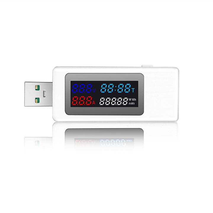 6 in 1 USB Tester DC4-30V IPS Display Digital Voltage Power Timing ...