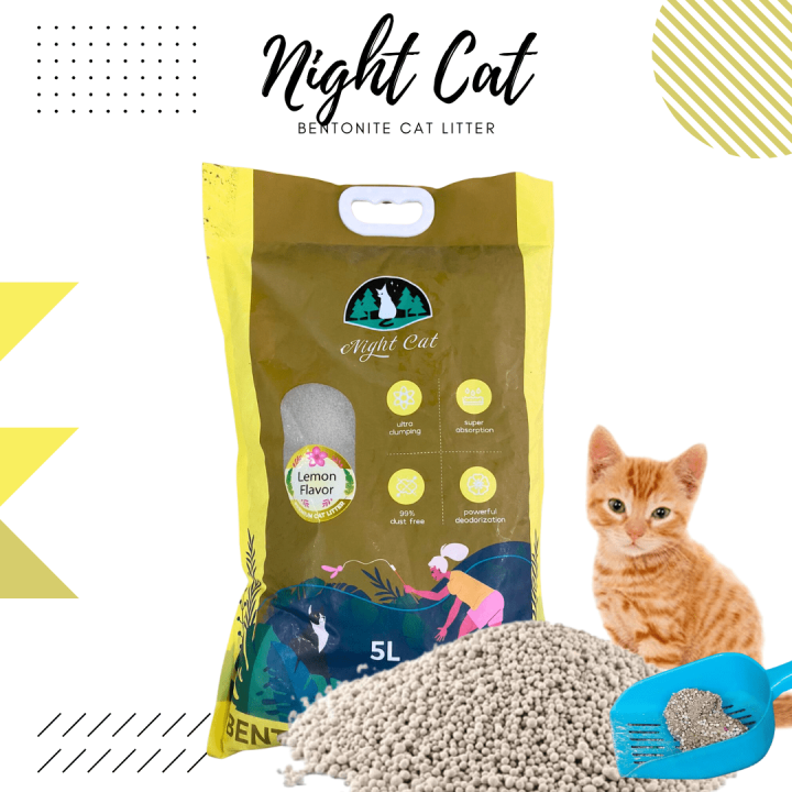 Night Cat Bentonite Cat Litter 5L Lemon | Daraz.com.bd