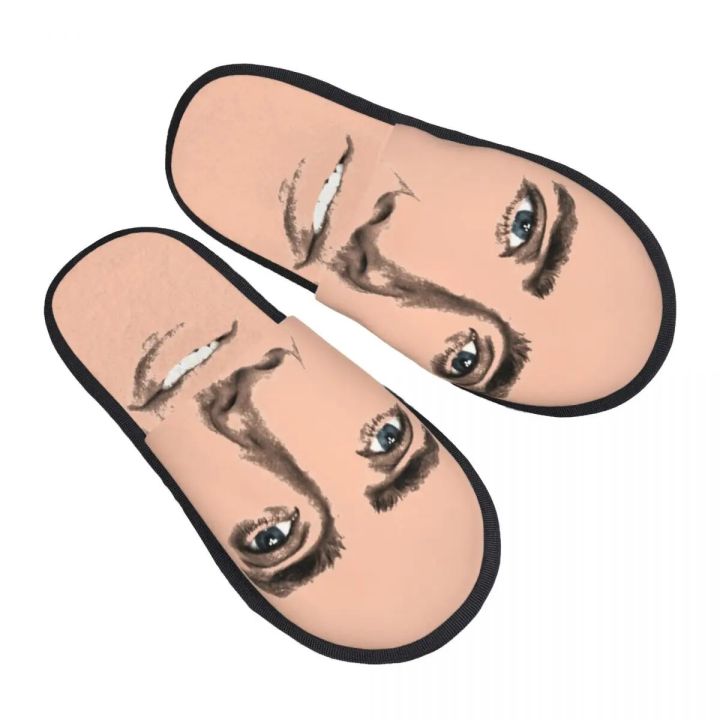 Custom Print Women Nicholas Cage House Slippers Cozy Warm Funny Nicolas ...