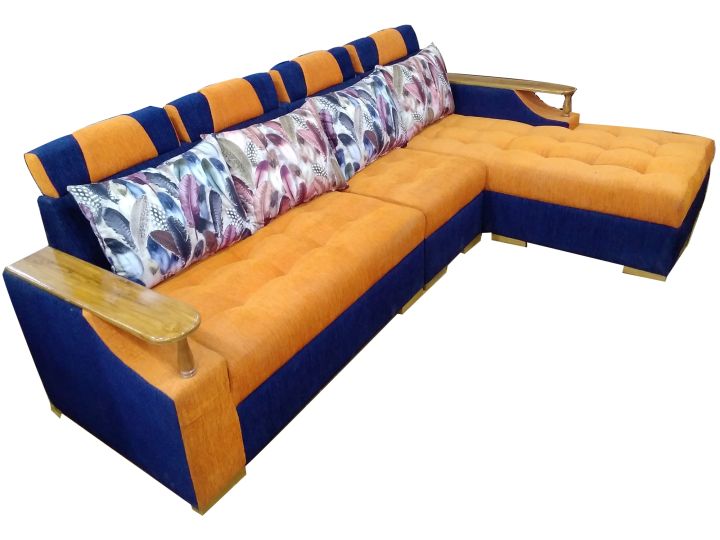 S-586 - Solid Ctg Segun Kath L-Corner Sofa With Smooth Lecquer Polish ...