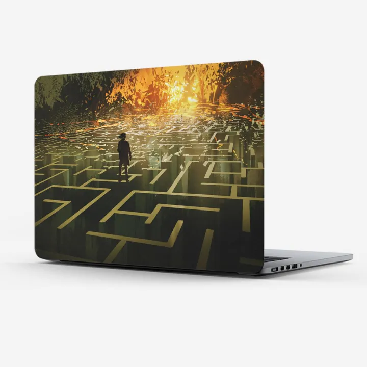 LPTP-547 Destroyed Maze Concept Showing The Man Standing In A Burnt ...