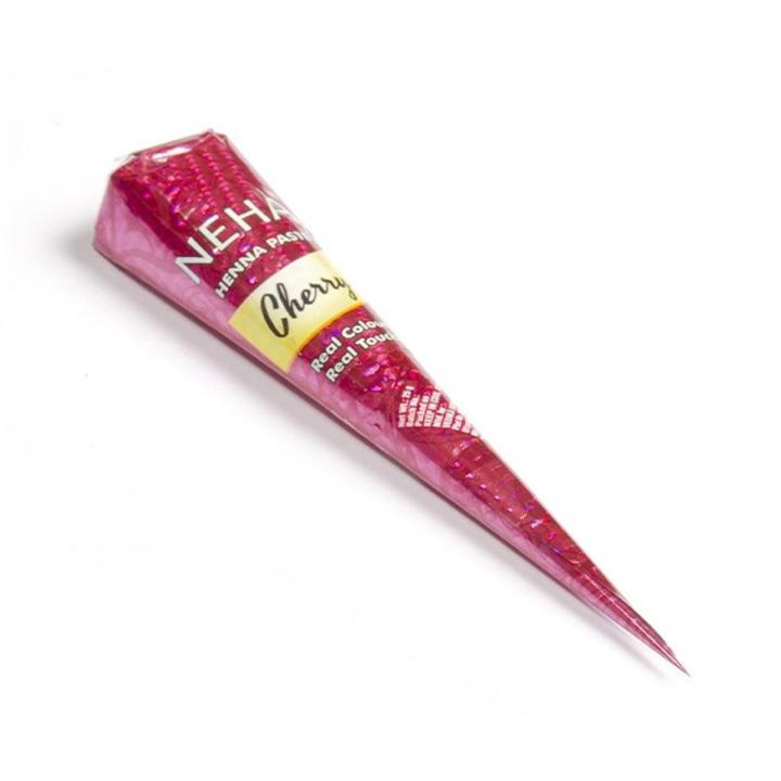 Neha লাল হেনা মেহেদী (25 গ্রাম)-1 পিস কোন - mehedi design sticker paper ...