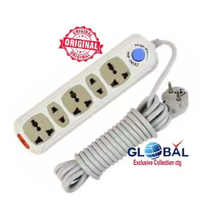 5 port Multiplug multi extension 12 feet Cable | Daraz.com.bd