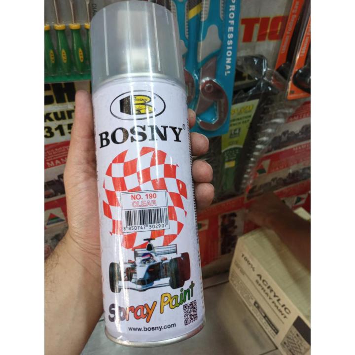 Bosny spray paint CLEAR Color NO 190 400ML Good quality spray paint ...