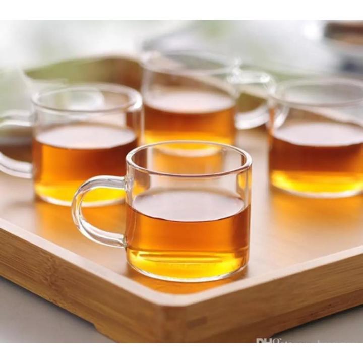 Transparent Tea Cup Set ( 12 Pcs cup- 12 pcs preej) | Daraz.com.bd