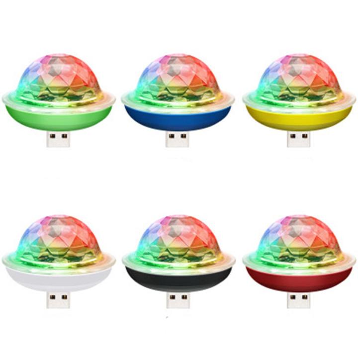 LI LED RGB Disco Stage Light DC 5V USB Magic Ball Light Sound Activated ...