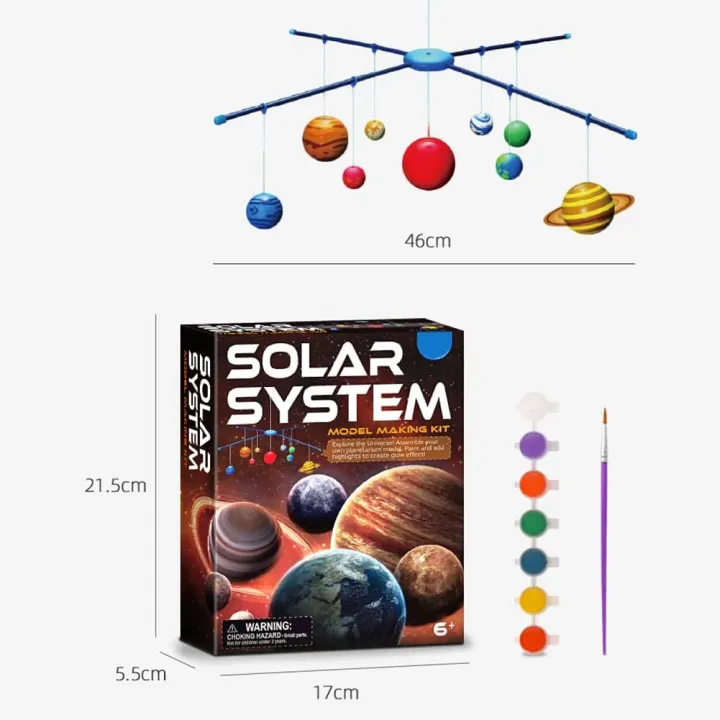 Solar System Toy Paint Kit for Kids, 9 Solar System Planets Toy ...