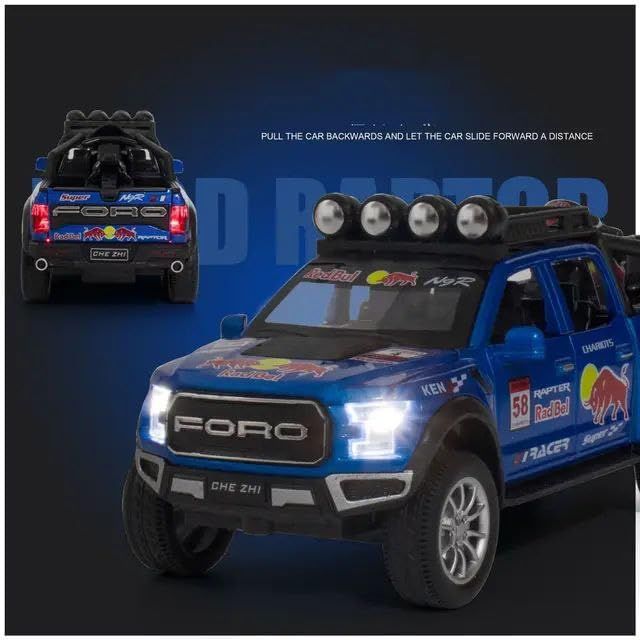 1:36 Ford Raptor F150 Pull Back Motor 4 Door Open Model Toy Car (Die ...