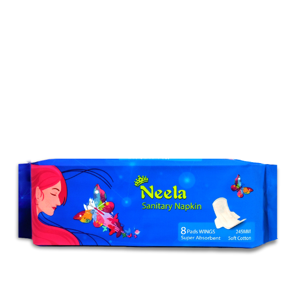 Neela Sanitary Napkin - Wings System - 100% Cotton - Single Pack - 8 ...