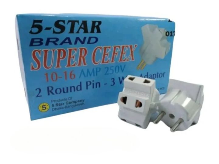 2 Pin Multi Socket 3 Way 10A 250 Volt(12pcs) | Daraz.com.bd