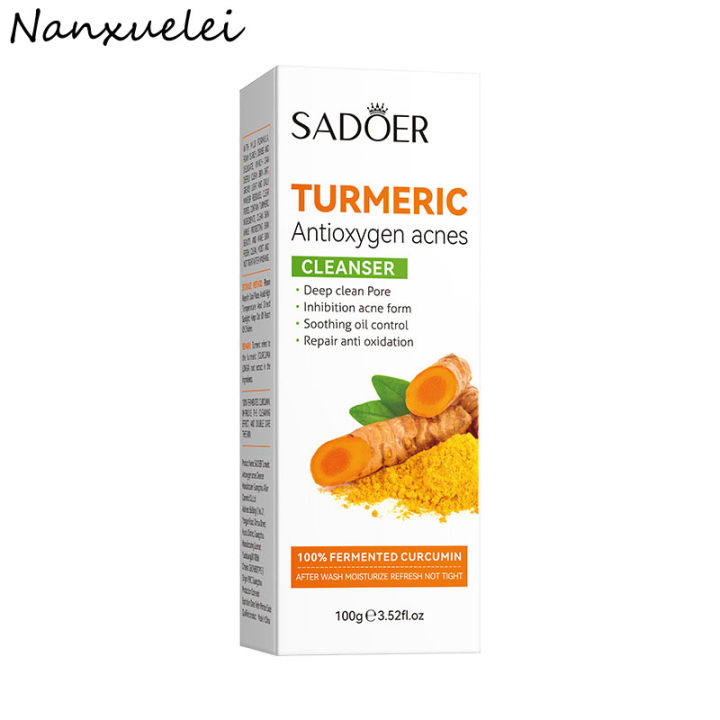SADOER Turmeric Antioxygen Acnes & pore cleaner Deep Cleansing Face ...