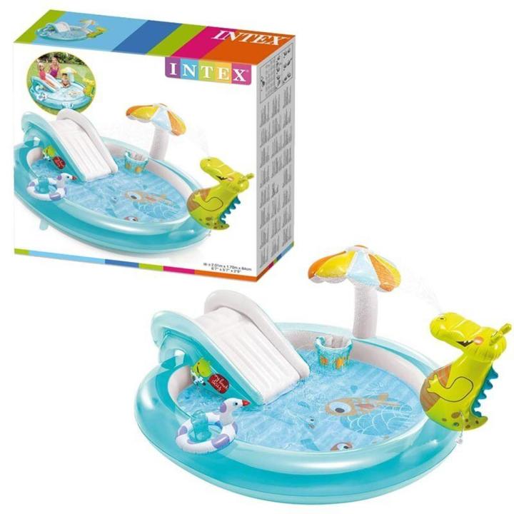 Intex Gator Inflatable Play Center, for Ages 2+, Blue | Daraz.com.bd