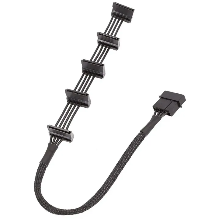 High Quality 1 Pcs Practical Durable PC Server 4 pins IDE Molex 1 to 5 ...