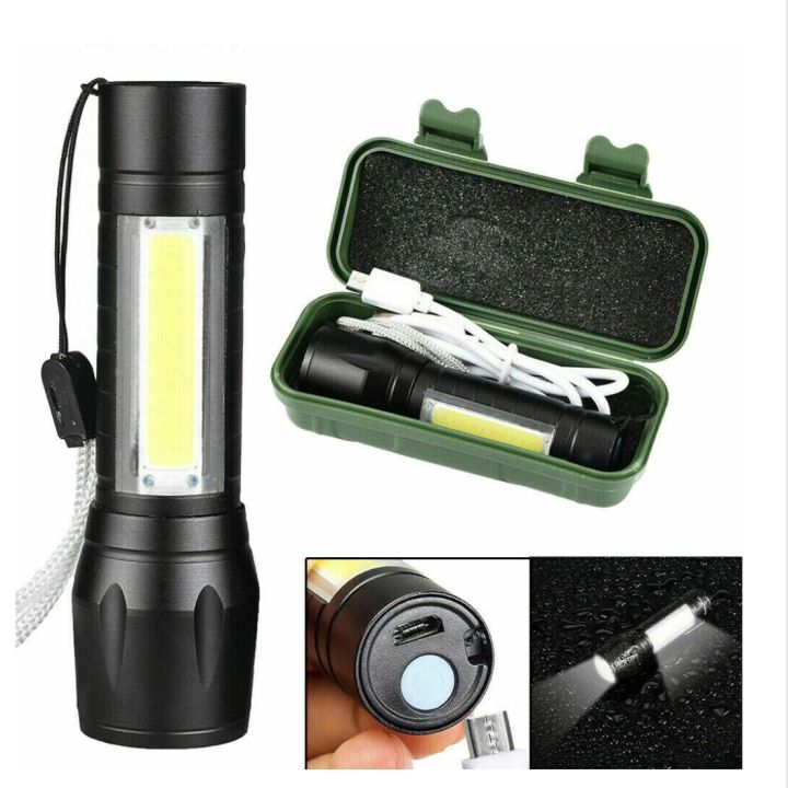 USB Rechargeable 3 Mode Power Mini LED Torchlight Torch | Daraz.com.bd