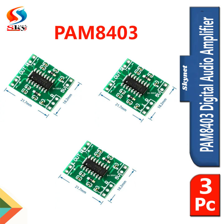 3pcs-PAM8403 Digital Audio Amplifier 3W + 3W Stereo Class D 5V ...
