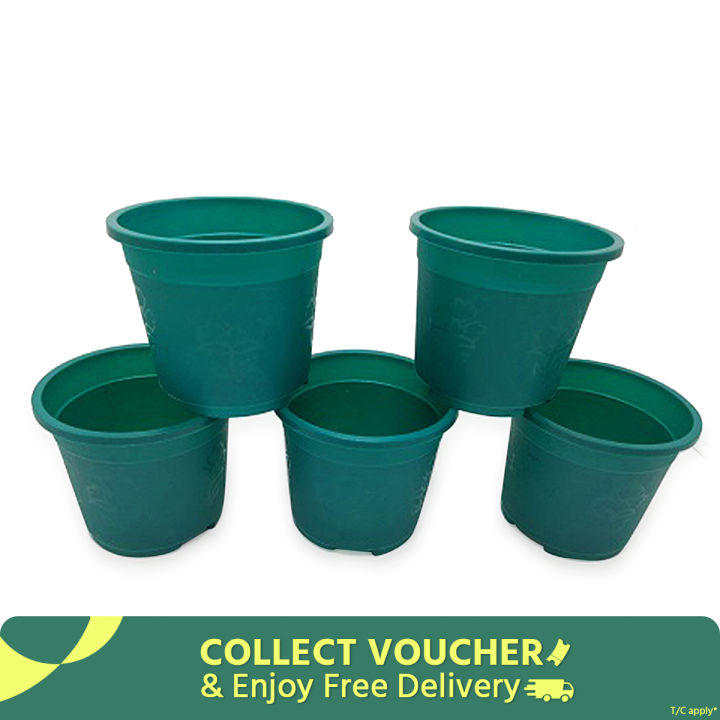 5 pieces 6" BP Plastic Round Flower Tub/Plastic Flower Tub/Designed ...