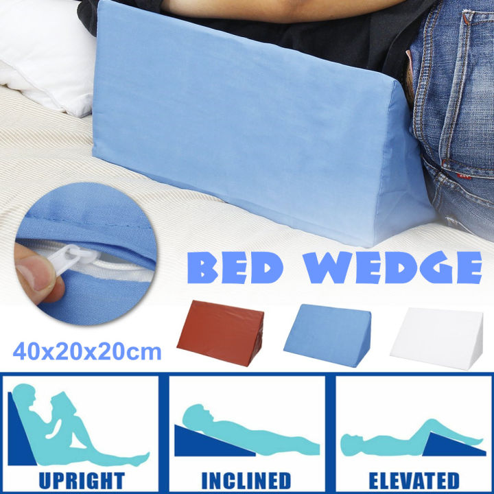 Bed Wedge Pillow Foam Body Positioner Elevate Support Back Neck Pain ...