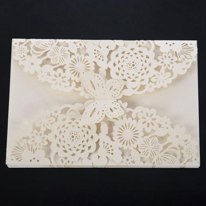 20Pcs Carved Butterflies Romantic Wedding Party Invitation Card ...