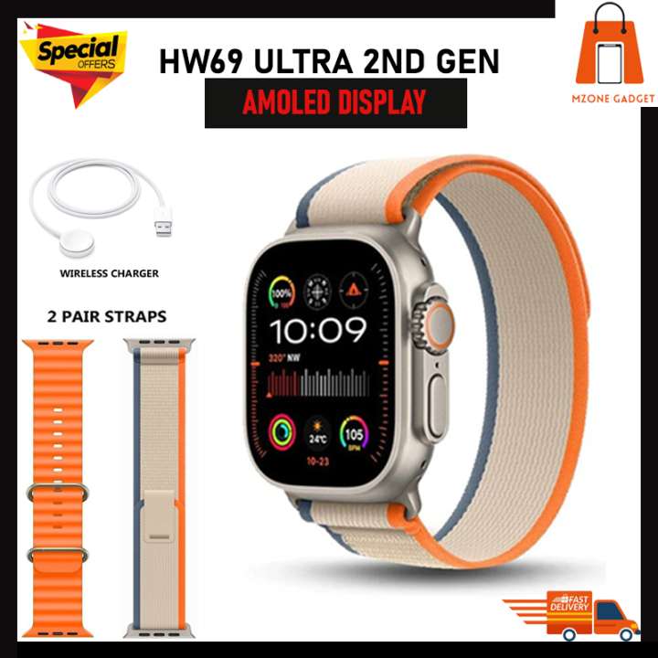 HW69 Ultra 2nd gen Amoled Display Dynamic Island Smartwatch | Daraz.com.bd