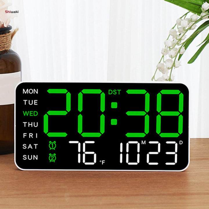 Digital Alarm Clock Electric Clocks Large Screen Display 5 Adjustable ...