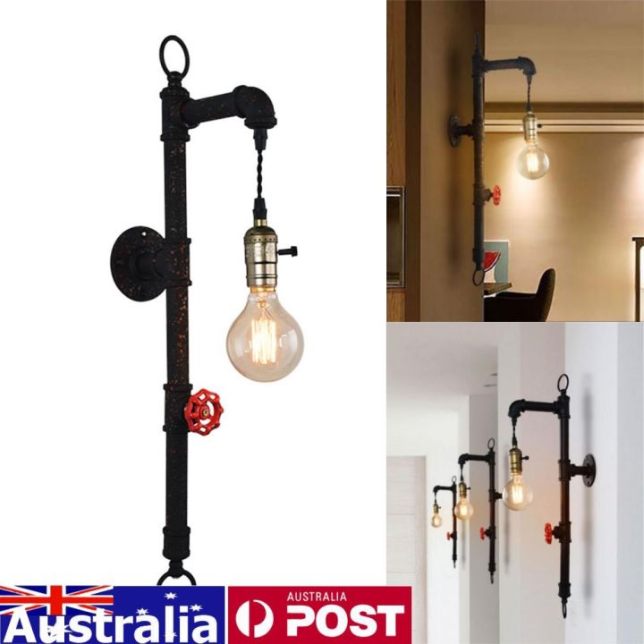 E27 Industrial Pipe Wall Light Vintage Retro Lighting Sconce Lamp ...