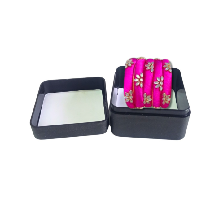 Hand made churi kundan stone work and 1 Pcs Premium Plastic Jewelry Box ...