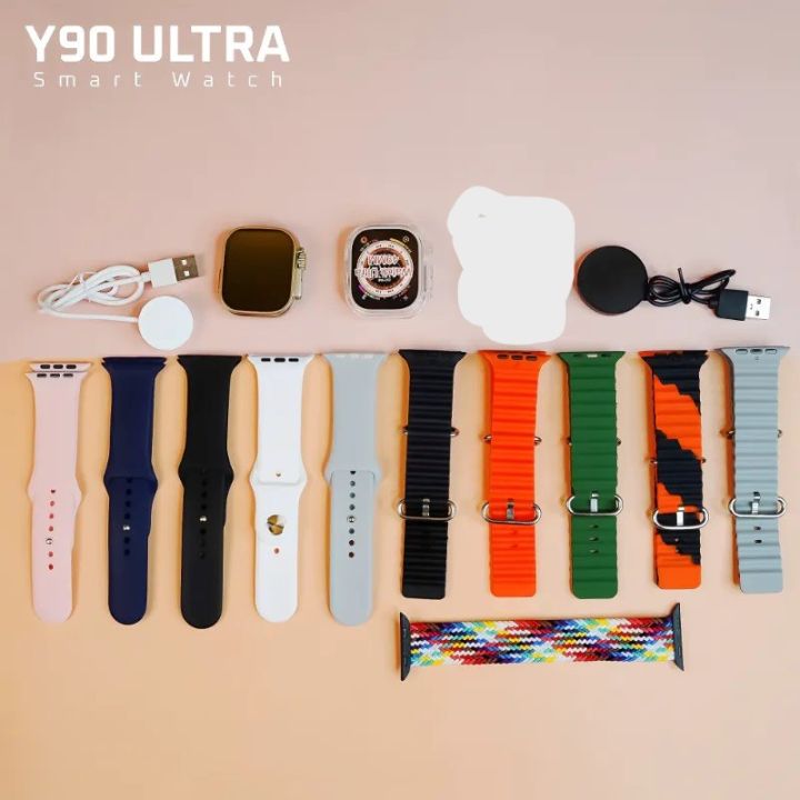 Y90 Smartwatch 12 in 1 watch straps bands 2 watches 2.02inches series 8 ...