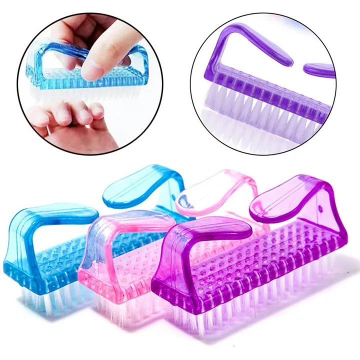 1PC Large 8cm Plastic Manicure Pedicure Brush Nail Cleaning Tools Soft ...