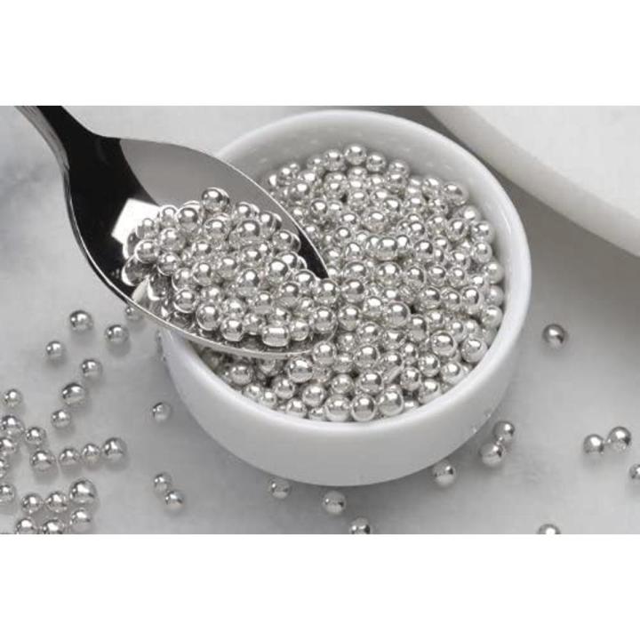 Silver Pearls - Sprinkle - Cake Decoration - Sugar Ball 25 gm | Daraz ...