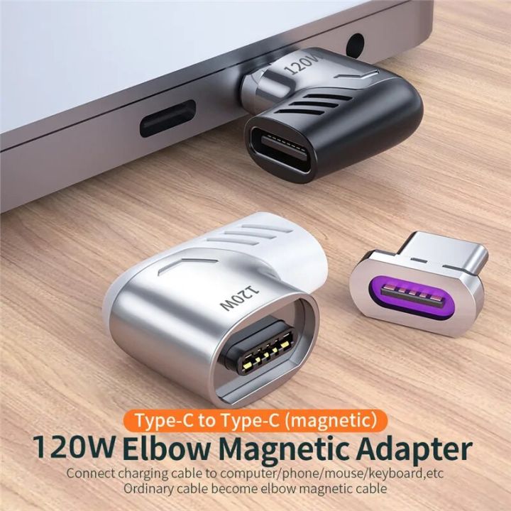 120W USB Type C Magnetic Cable Adapter for Xiaomi iPad Pro Mini Fast ...
