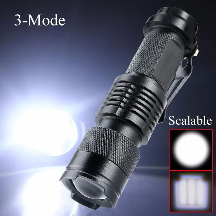 (New) outdoor mini 3 mode lamp Cree led flahlight torch adjutable focu ...