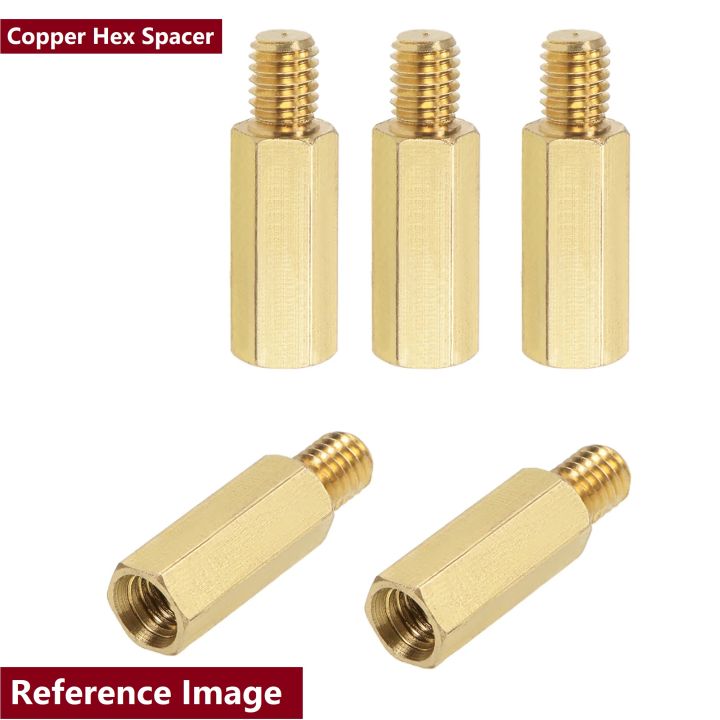 5Pcs - 10mm Hex Spacer FEMALE Parts 10mm Hex Female To Male 10mm Brass ...