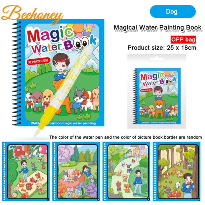 Magic Water Drawing Book For Toddlers Reusable Water Coloring Doodle ...