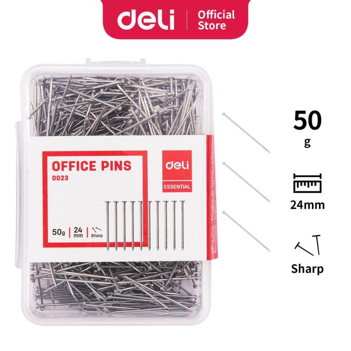 Deli Sharp Tip Office Pins (24mm) [Per Box] E0023 | Daraz.com.bd