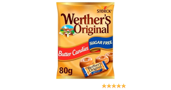 Werther's Sugar Free Butter Candies, 80 g (Pack of 1 ) candy candies ...
