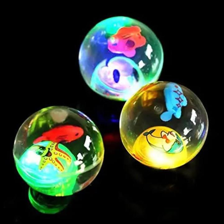 Led Flashing Color Changing Bouncing Ball Super Glitter Water Ball ...