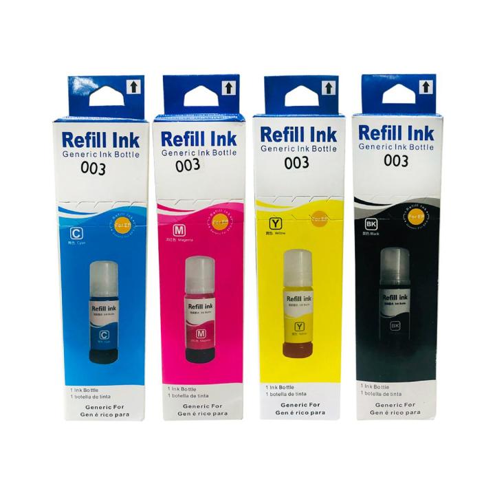 Epson 003 Ink 65ml 4 Colors for (L3100, L3101, L3110, L3150) | Daraz.com.bd