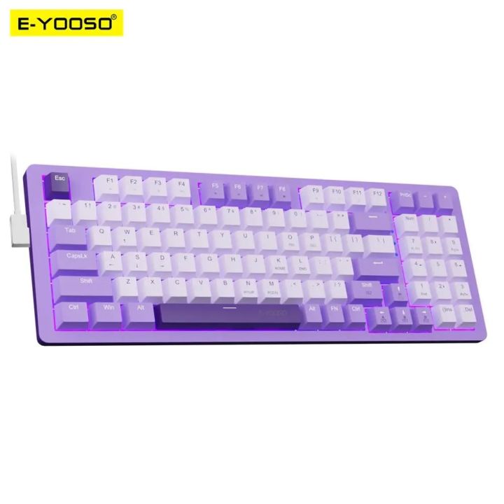 E-YOOSO Z94 USB Mechanical Gaming Keyboard Wired Monochrome Backlit 94 ...