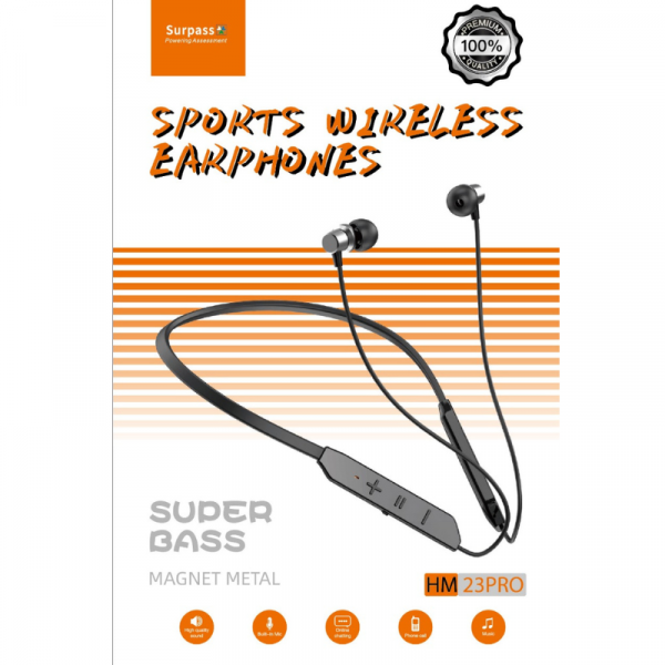 Surpass HM23 Pro Sports Wireless Earphones - Headphone - Neckband ...