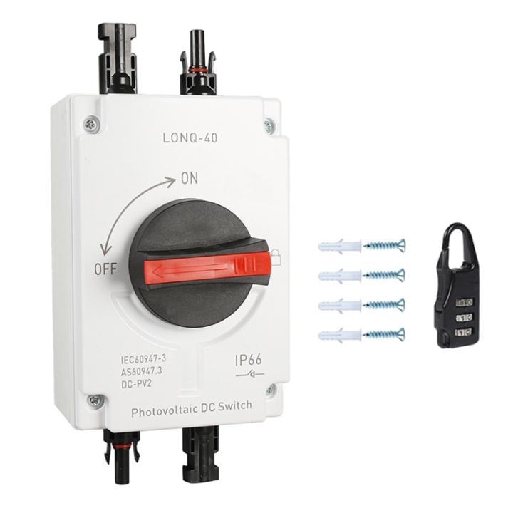 1Set PV Solar Photovoltaic Disconnect Switch, LONQ-40 DC Isolator Solar Switch 32A 4P | Daraz.com.bd