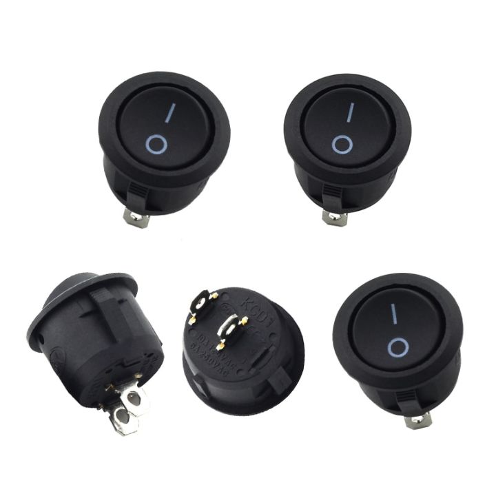 【Lejia】Small Round Switch Black 2-Files 3A/250V Seesaw Power Switch ...